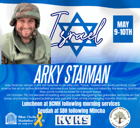 Shabbos Luncheon with Arky Staiman, May 10, 2025 | BCMH Seattle